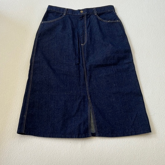 lord isaac | Skirts | Vintage 7s Lord Isaac Denim Skirt Front Back ...